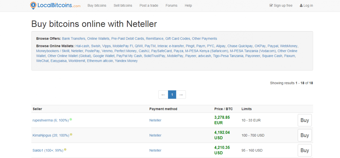 How to Buy Bitcoin Using Neteller: List of the Best Exchanges ...